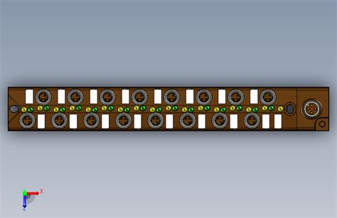 十六通道电源模块，用于带灯光指示的输送机和机器人系统的可编程传感器 Step 模型图纸下载 懒石网