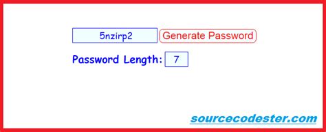 Randomly Generate User Password Using Javascript Free Source Code How