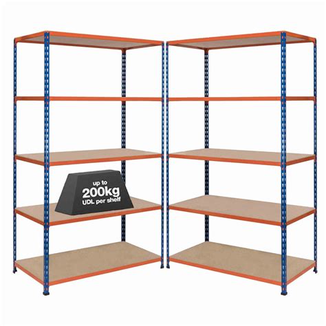 2x Storalex Sx200 Industrial Shelving 1830mm High 200kg Tufferman