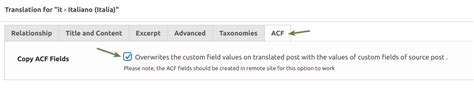 How To Translate Advanced Custom Fields Acf With Multilingualpress Multilingualpress Docs
