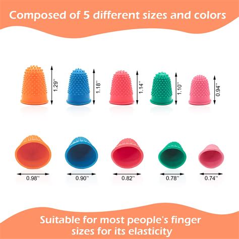 Foam Finger Rubber Thimble 45 Piece Rubber Finger Tip Set 9 Sizes For