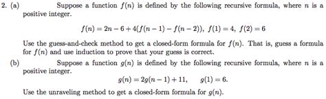Solved Suppose A Function F N Is Defined By The Following Chegg
