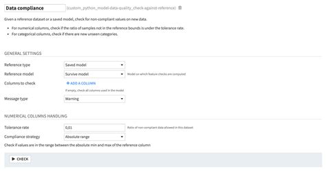 Plugin Model Data Compliance Dataiku