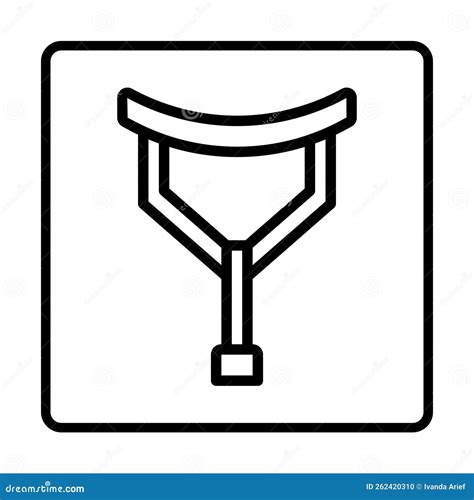 Crutches Icon Social Media Sign Icons Vector Illustration Isolated