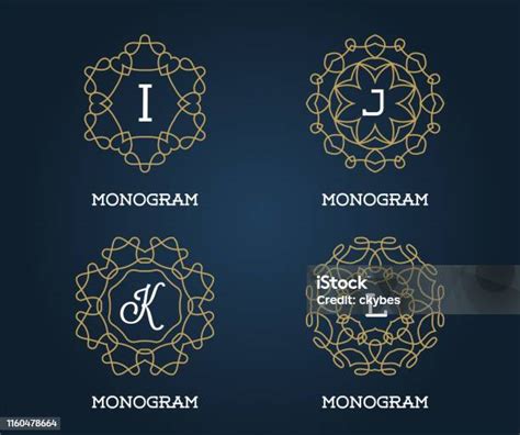모노그램 디자인 템플릿 세트입니다 편지 벡터 일러스트 프리미엄 우아한 품질입니다 컬렉션 팩 문장에 대한 스톡 벡터 아트 및 기타 이미지 Istock