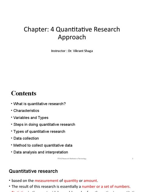 Chapter 4 Quantitative Research Approches Pdf