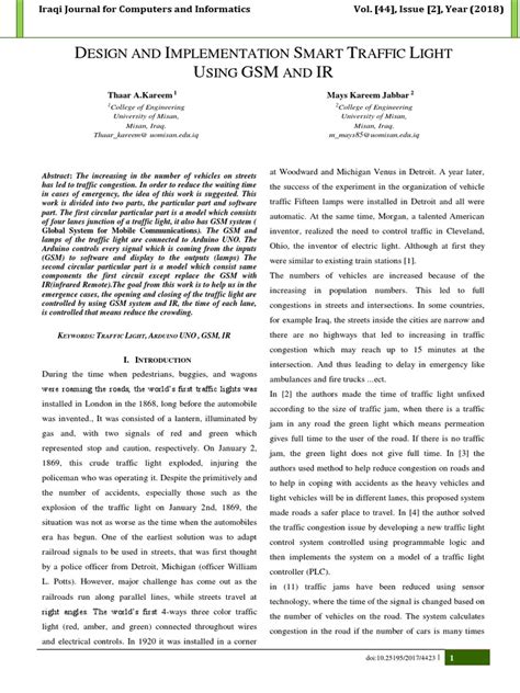 Design And Implementation Smart Traffic Light Download Free Pdf