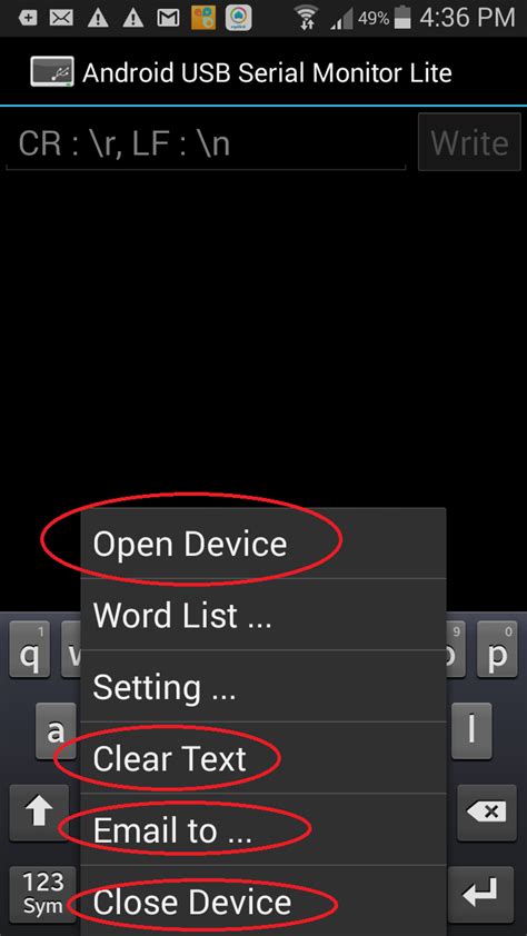 USB Android Serial Developer Tools Particle