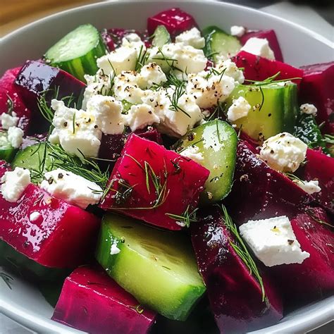 Beet Salad With Feta Cucumbers And Dill Easy Kitchen Love
