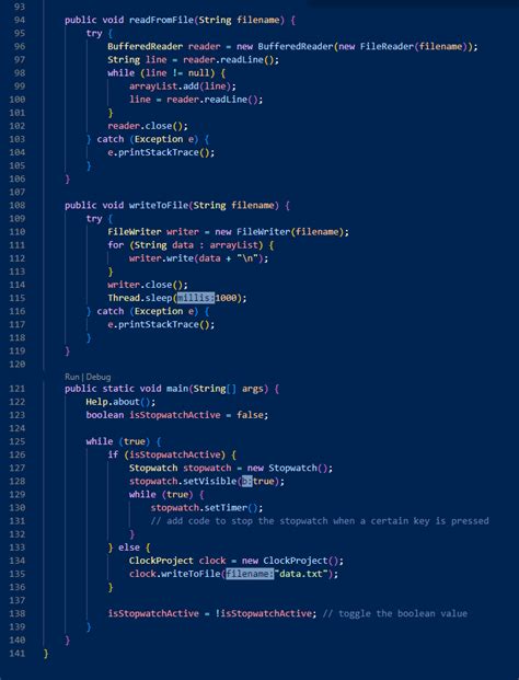 How Can I Implement A Stopwatch In This Code That