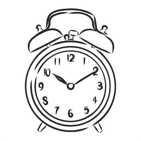 Premium Vector Alarm Clock Illustration Drawing Engraving Ink