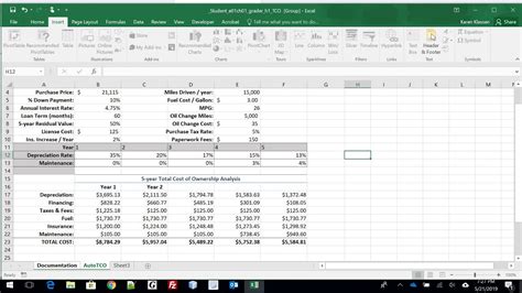 excel chapter1 problem solve youtube
