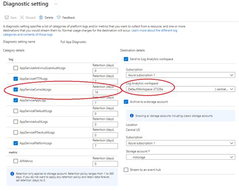 Azure Monitoring Diagnostic Settings Appserviceconsolelogs Not Showing All Consolelog Lines