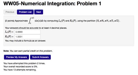 solved approximate integral pi 2 0 sin x dx by computing