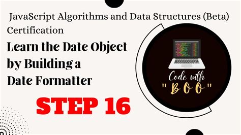 Learn The Date Object By Building A Date Formatter Step 16 Javascript
