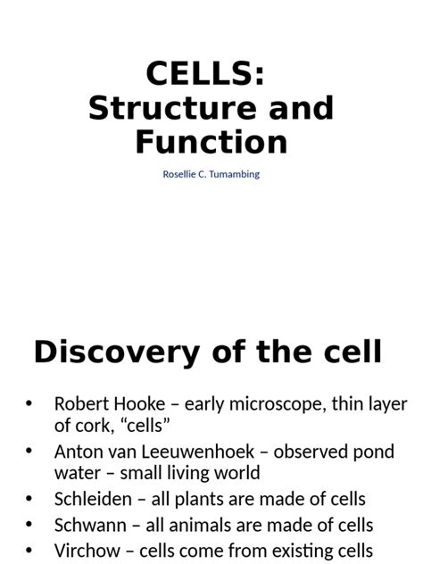 cell structures and functions true pdf