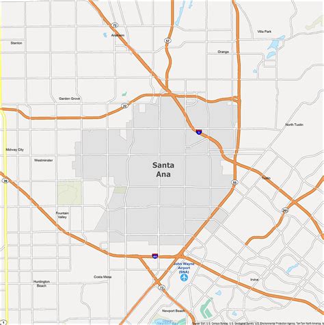 Map Of Santa Ana City Thong Thai Real