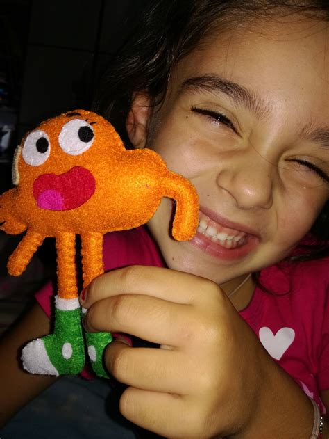 Character Gumball Dolls Handmade Art Felt Darwin Plush T Idea Etsy