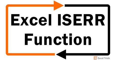 Excel Iserr Function How To Use