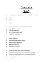 DBMS MCQ Questions Docx Questions Set You Can Add A Row Using SQL In A Database With
