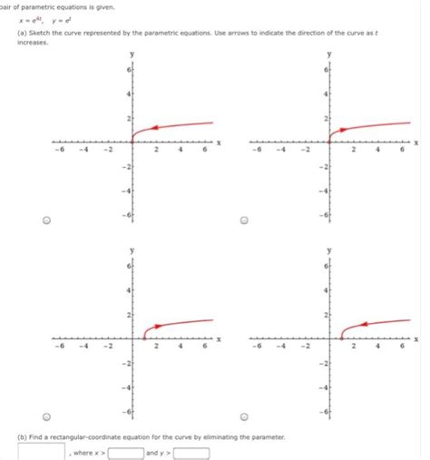 Solved Pair Of Parametric Equations Is Given Y A Chegg