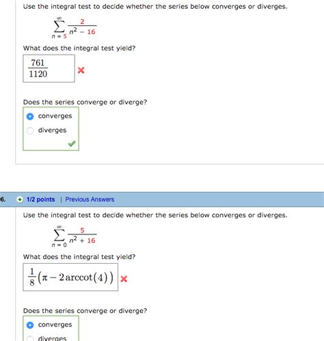 solved use the integral test to decide whether the series