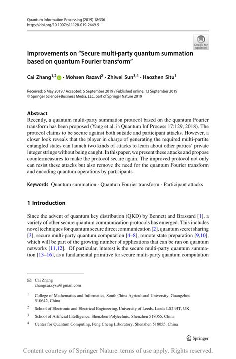 improvements on “secure multi party quantum summation based on quantum