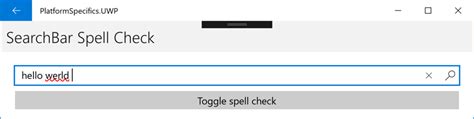 Windows 上的搜索栏拼写检查 Xamarin Microsoft Learn