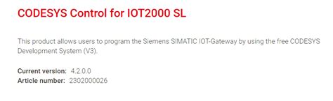 Codesys Control For Iot2000 Sl Article No 2302000026