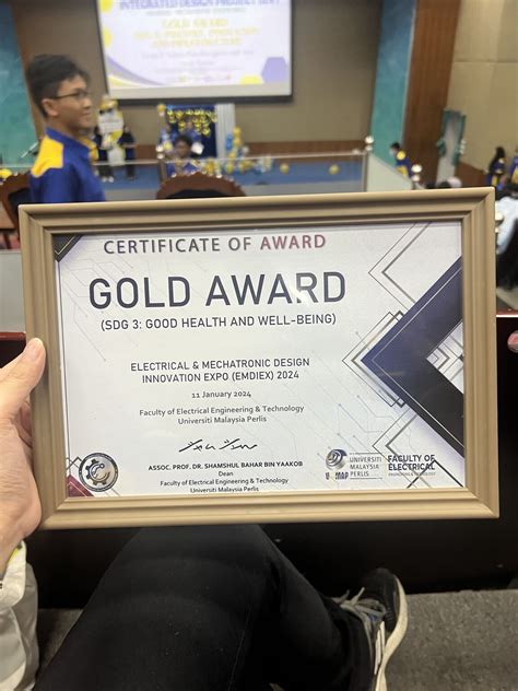 Farah Rafael On Linkedin Received The Gold Award At The Electrical