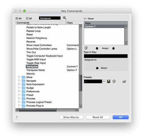 Keyboard Key Command Shortcut To Automatically Transpose Notes In Nuendo Or Cubase Music