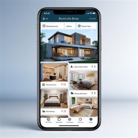 Premium Ai Image Mobile App Design Of Real Estate Property Listings