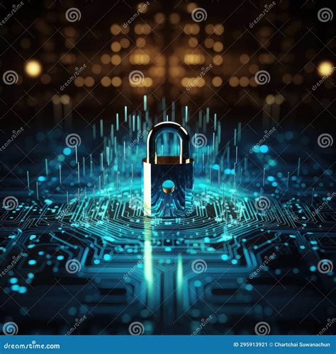 Cybersecurity And Data Concept Lock Binary Digits Key Background
