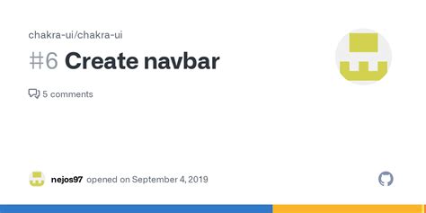 create navbar · issue 6 · chakra ui chakra ui · github
