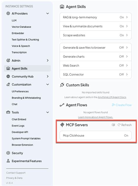 设置 Clickhouse Mcp 服务器与 Anythingllm 和 Clickhouse Cloud Clickhouse Docs