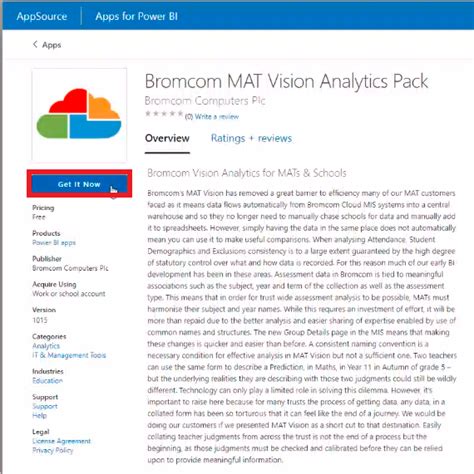 How To Use Power BI With Vision Bromcom Documentation Centre