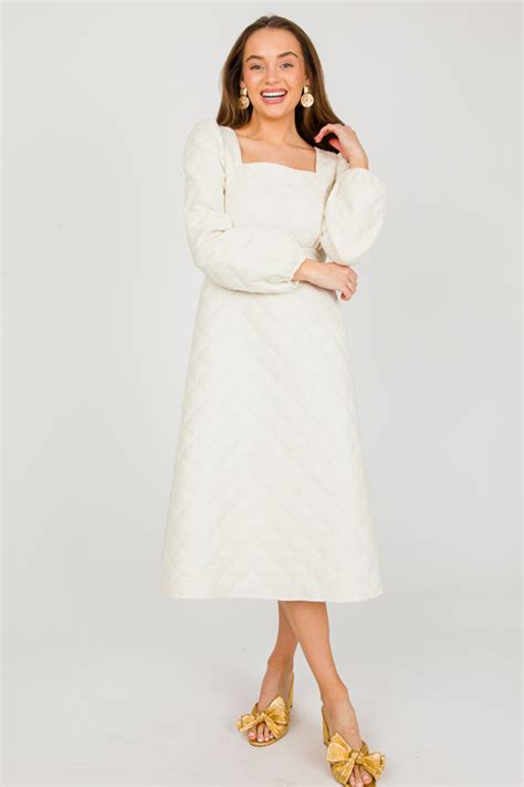 Textured Midi Ivory New Arrivals The Blue Door Boutique