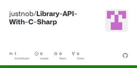 github justnob library api with c sharp