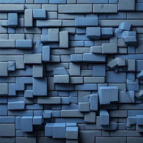Premium Photo Blue Bricks Abstract Background