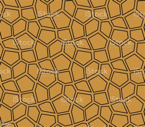 Seamless Vector Mosaic Pattern Irregular Cells Background Voronoi Texture Stock Illustration
