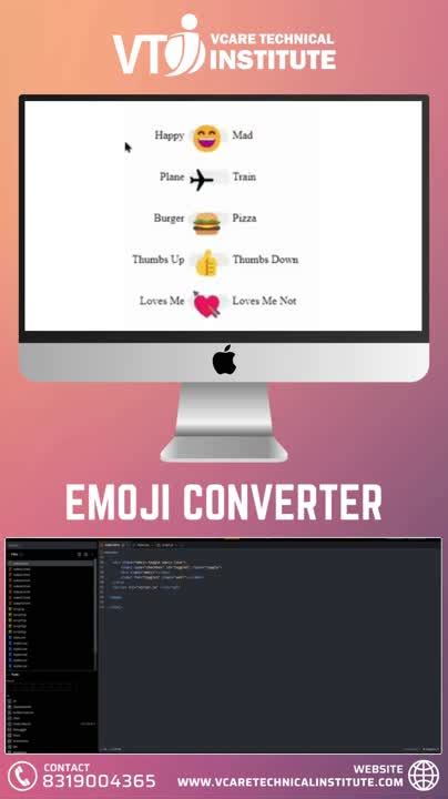 How To Design Emoji Converter With Html Css And Js Vcare Technical