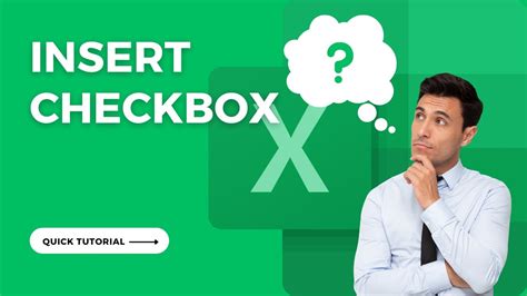 How To Insert A Checkbox In Excel YouTube
