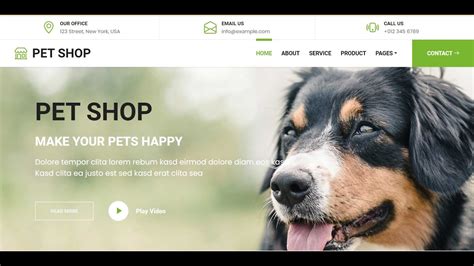E Commerce Pet Shop Ep1 Landing Page Htmlbootstrapcss Youtube