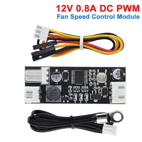single 12v 0 8a dc pwm 2 3 wire fan temperature control speed