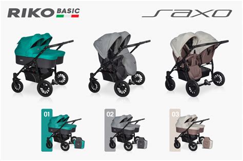 Коляска для двойни Riko Basic Saxo 2 в 1 купить в магазине в Москве ...