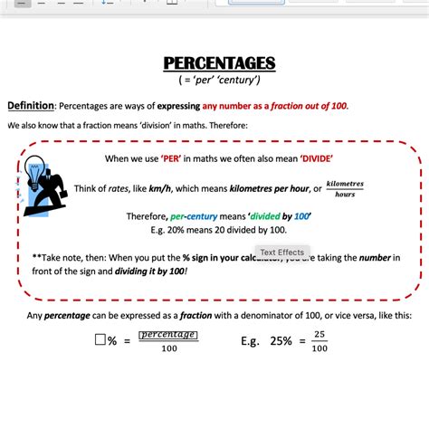 percentages rules applications tips and tricks teacha