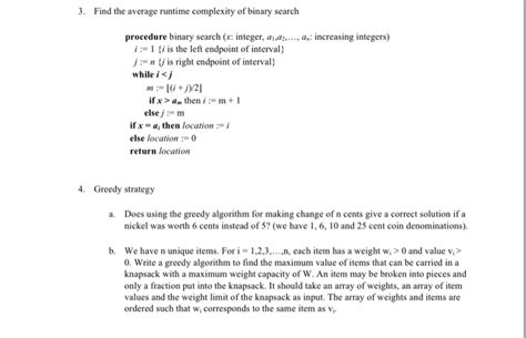 Solved 3 Find The Average Runtime Complexity Of Binary