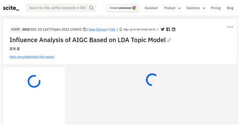Influence Analysis Of Aigc Based On Lda Topic Model