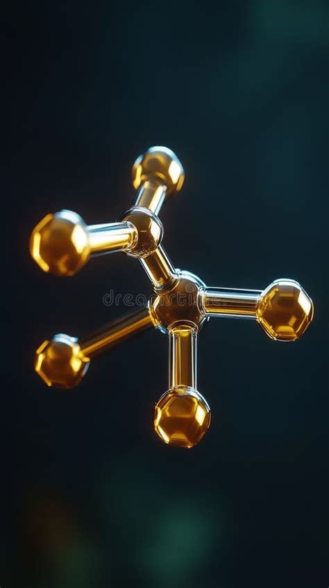 A Multi Functional Molecular Structure With Holographic Accents Is Displayed In A Detailed 3d