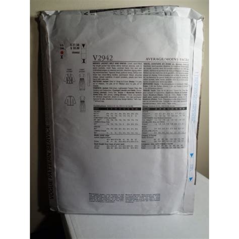 vogue donna karan sewing pattern 2942